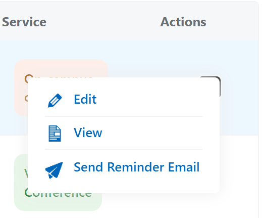 Manually send a Reminder Email – Provider Help Center