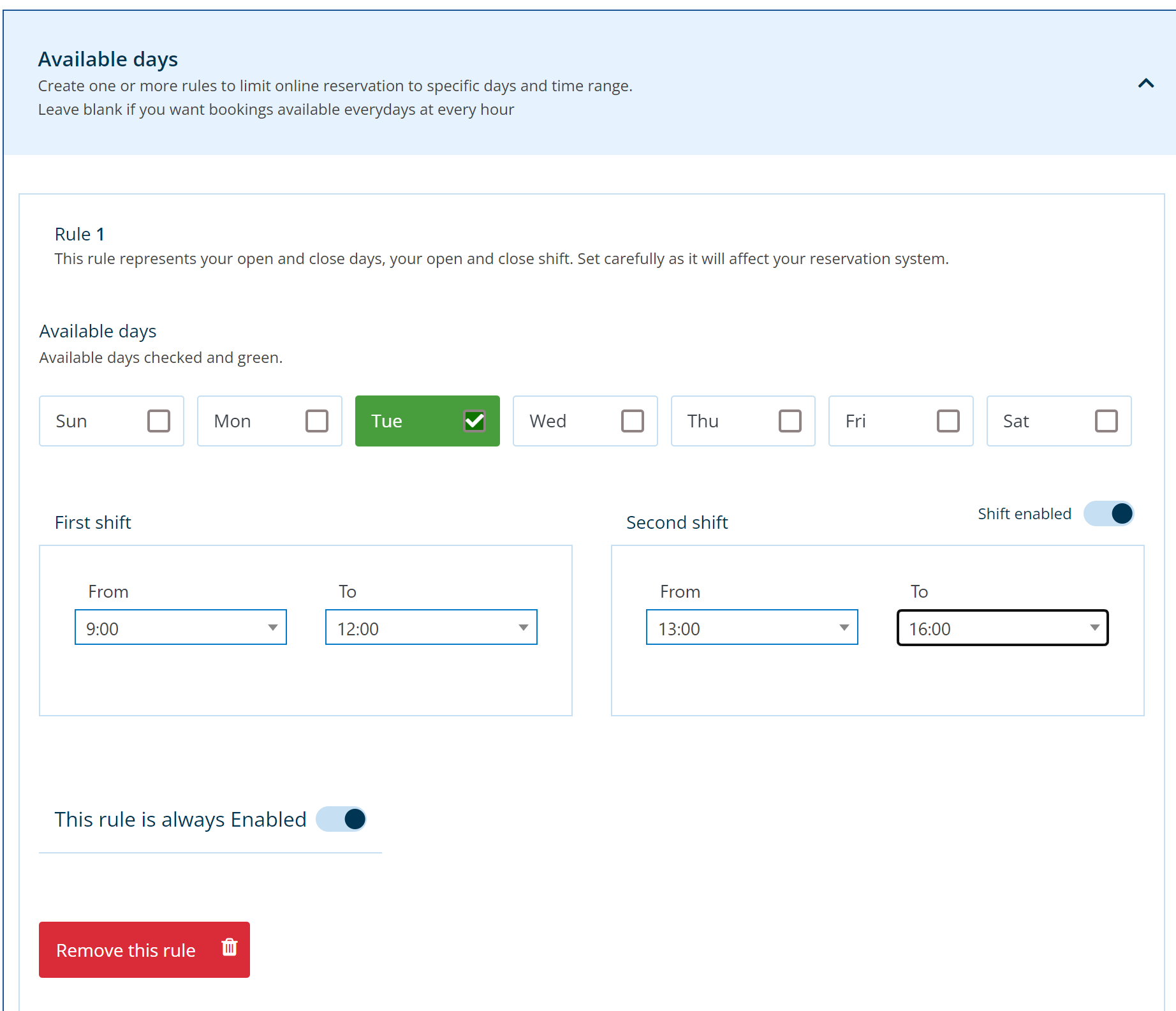 Location availability restrictions and unavailability rules over-ride ...