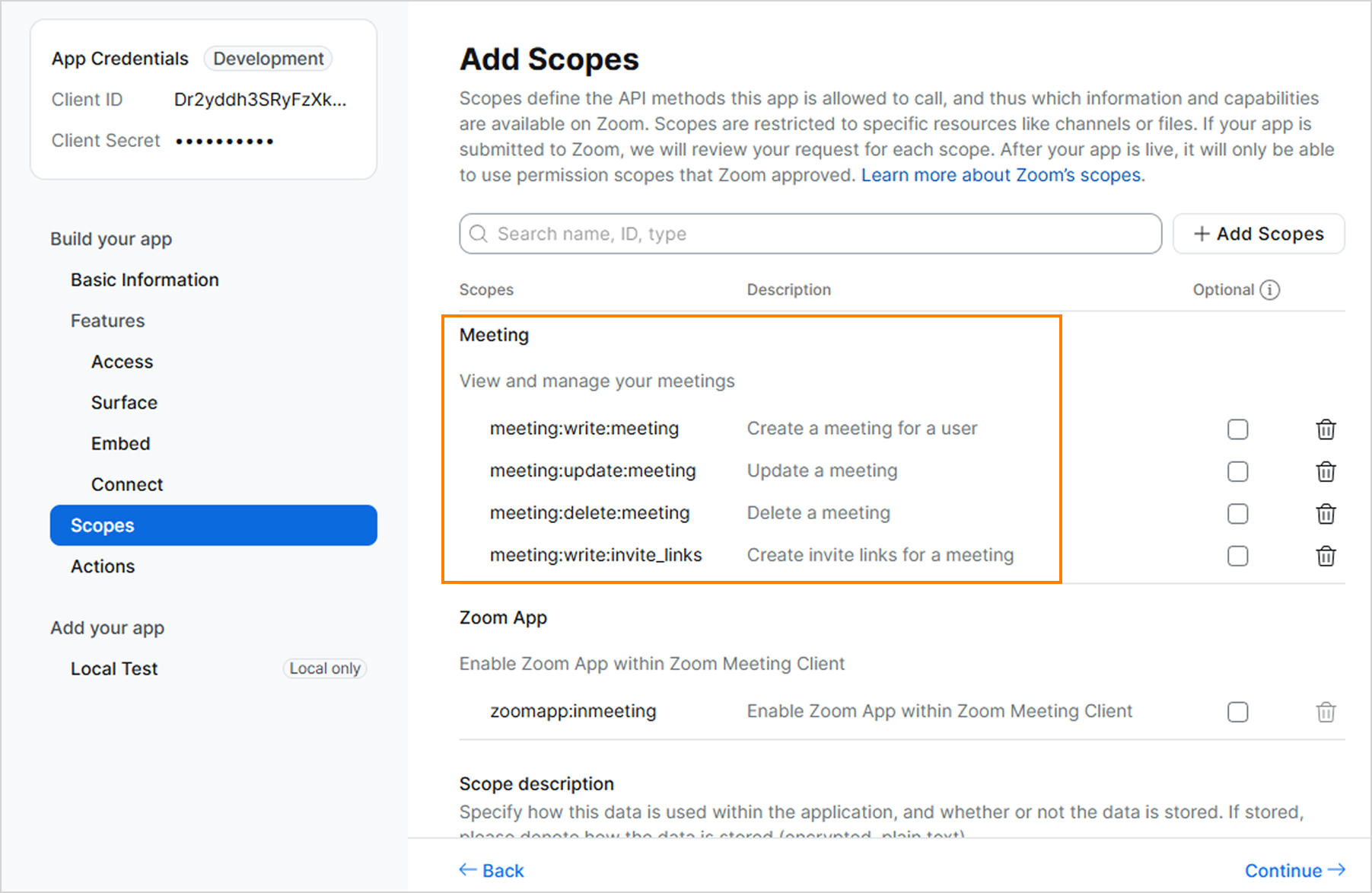 Obtain OAuth Credentials for a Zoom Connection – Provider Help Center
