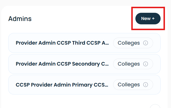 Add a New Provider Administrator – Provider Help Center